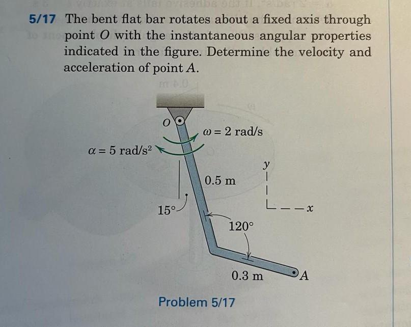 Solved 5/132 Determine the angular acceleration & AB of AB | Chegg.com