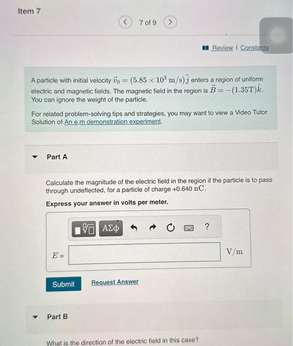 Solved 6 of 9 An Review I Constants A horizontal rectangular | Chegg.com