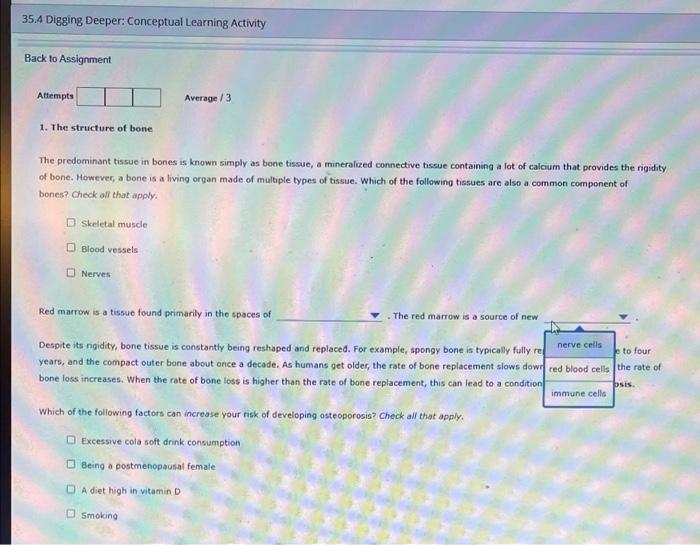 Solved Back to Assignment Attempts Average / 3 1. The | Chegg.com