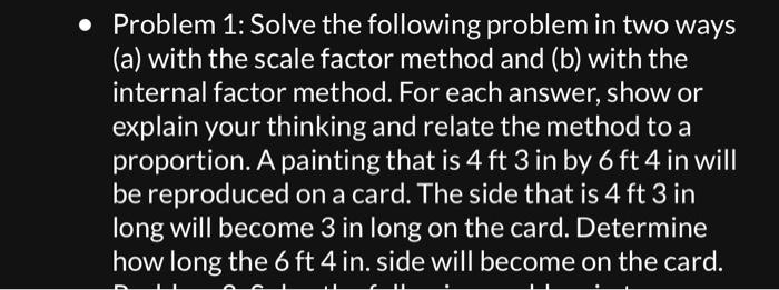 Solved Problem 1: Solve the following problem in two ways | Chegg.com