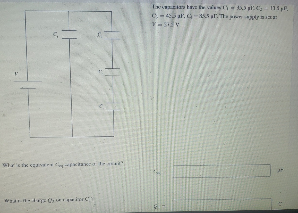 Solved C3Cs What is the equivalent Ceq ﻿capacitance of the | Chegg.com