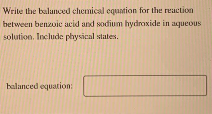 Solved Write the balanced chemical equation for the reaction | Chegg.com
