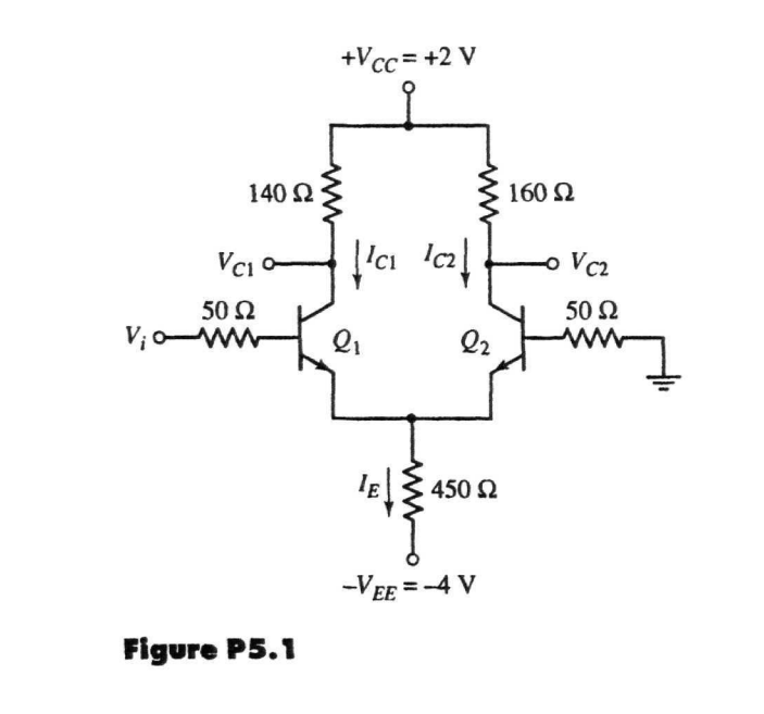 Solved 1. Determine the currents IC1,IC2, and IE, and the | Chegg.com