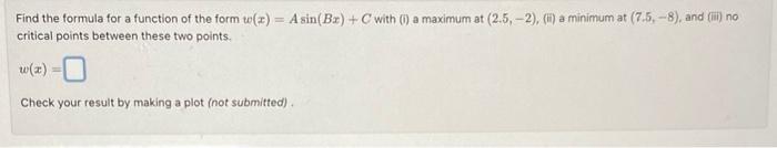 Solved Find the formula for a function of the form | Chegg.com