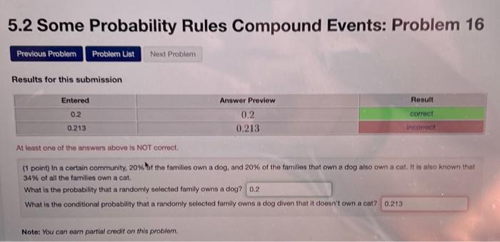 Solved 5.2 Some Probability Rules Compound Events: Problem | Chegg.com