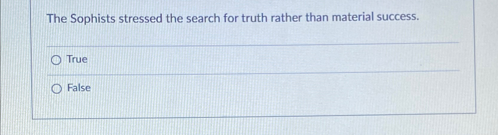 Solved The Sophists stressed the search for truth rather | Chegg.com