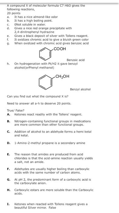 Solved A compound X of molecular formula C7 H60 gives the | Chegg.com
