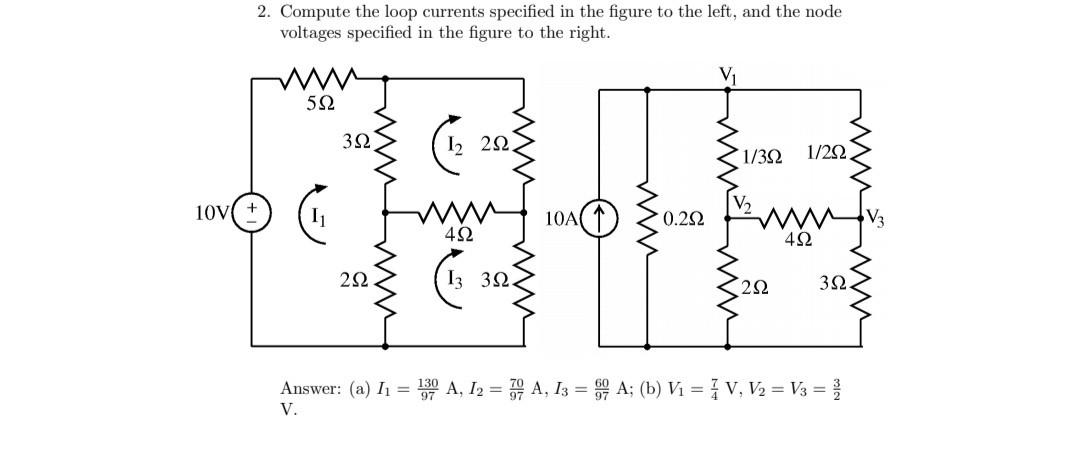 Solved 2. Compute the loop currents specified in the figure | Chegg.com