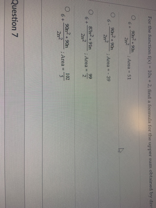 Solved For the function f(x) - 10x + 2, find a formula for | Chegg.com