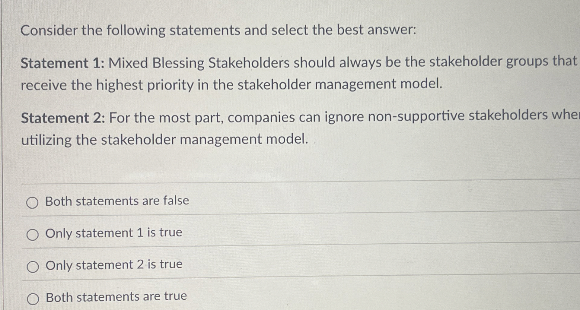 Solved Consider the following statements and select the best | Chegg.com