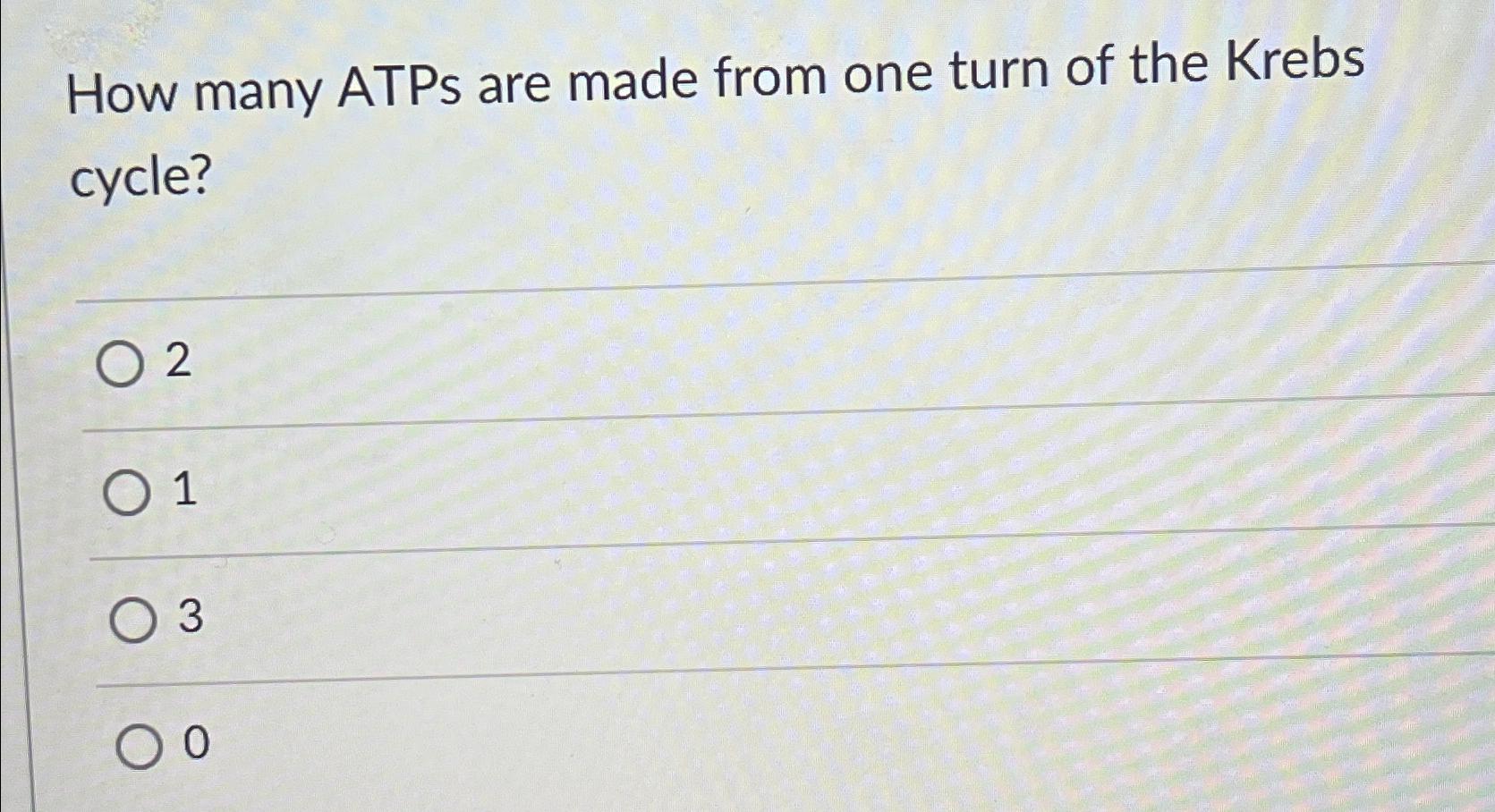 Solved How many ATPs are made from one turn of the Krebs | Chegg.com
