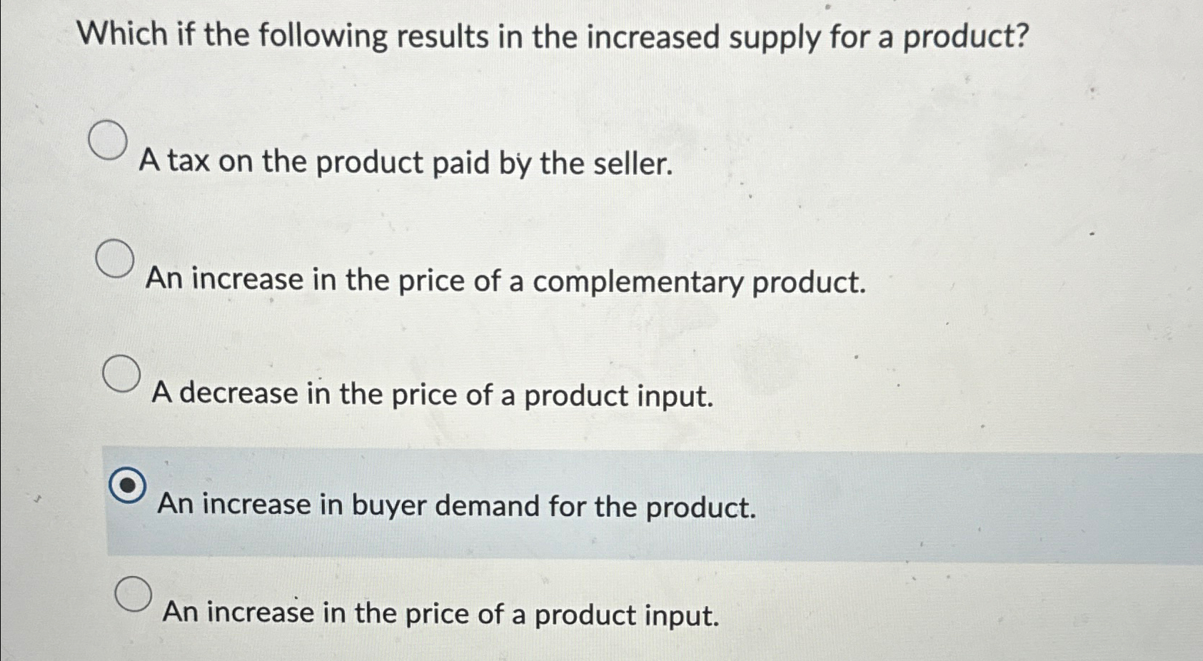 Solved Which if the following results in the increased | Chegg.com