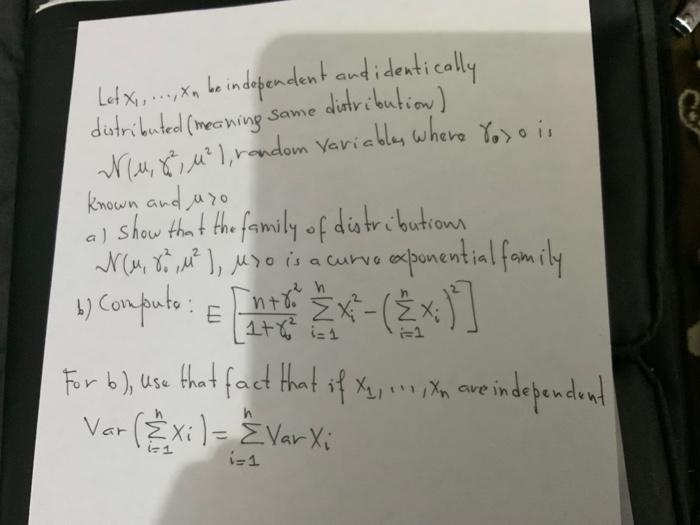 Solved Let x1,…,xn be independent andidentically distributed | Chegg.com