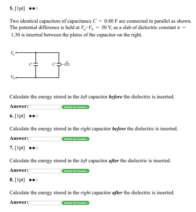 Solved Two identical capacitors of capacitance C=0.80 F are | Chegg.com