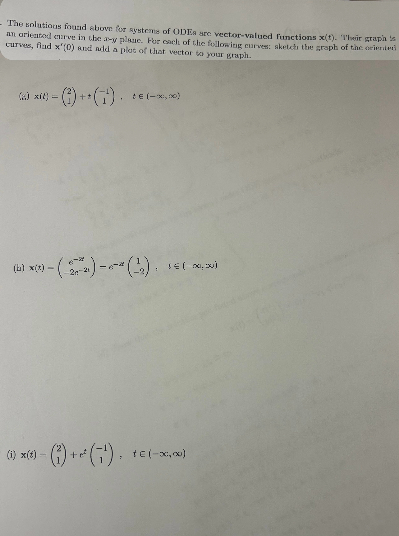 Solved The solutions found above for systems of ODEs are | Chegg.com