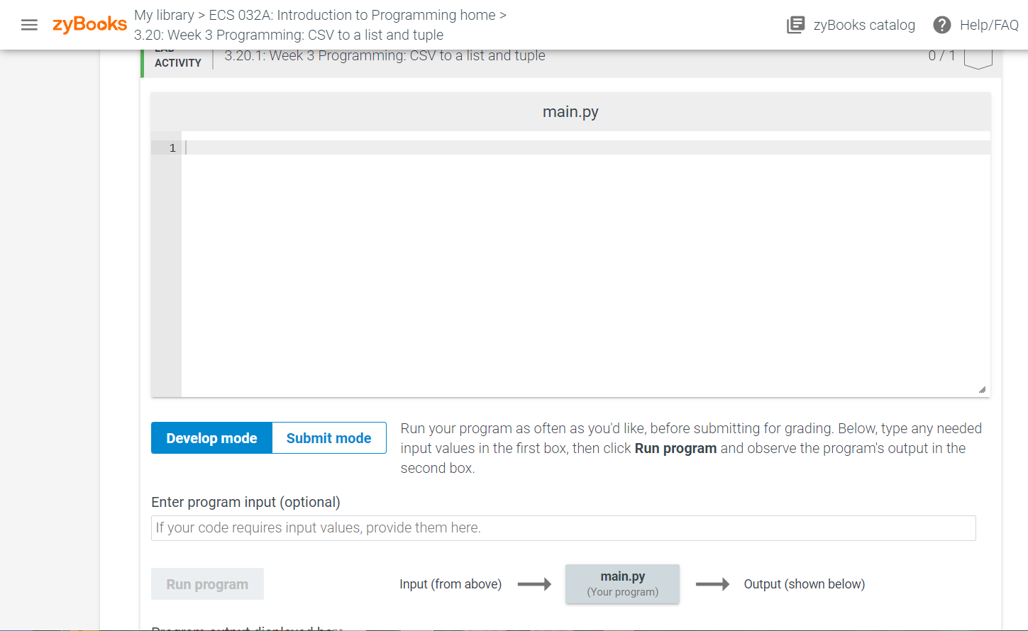 Solved = zyBooks My library > ECS 032A: Introduction to | Chegg.com