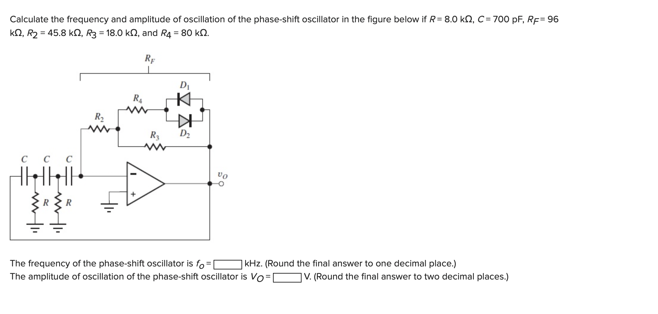 Calculate the frequency and amplitude of oscillation | Chegg.com
