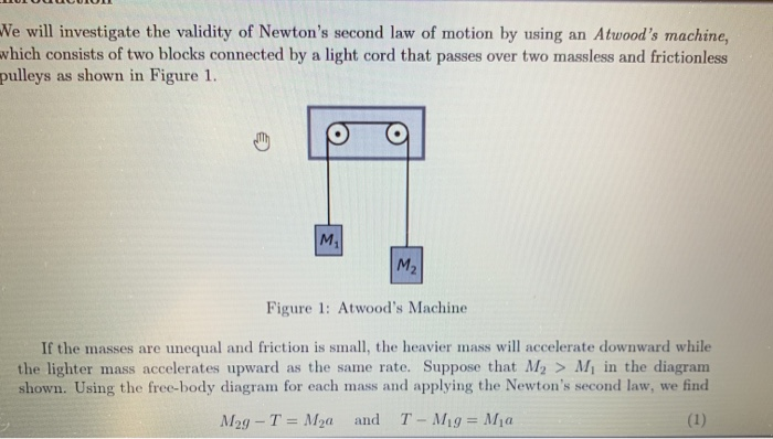 Solved Question 1 Newtons second law of motion in pulleys I | Chegg.com