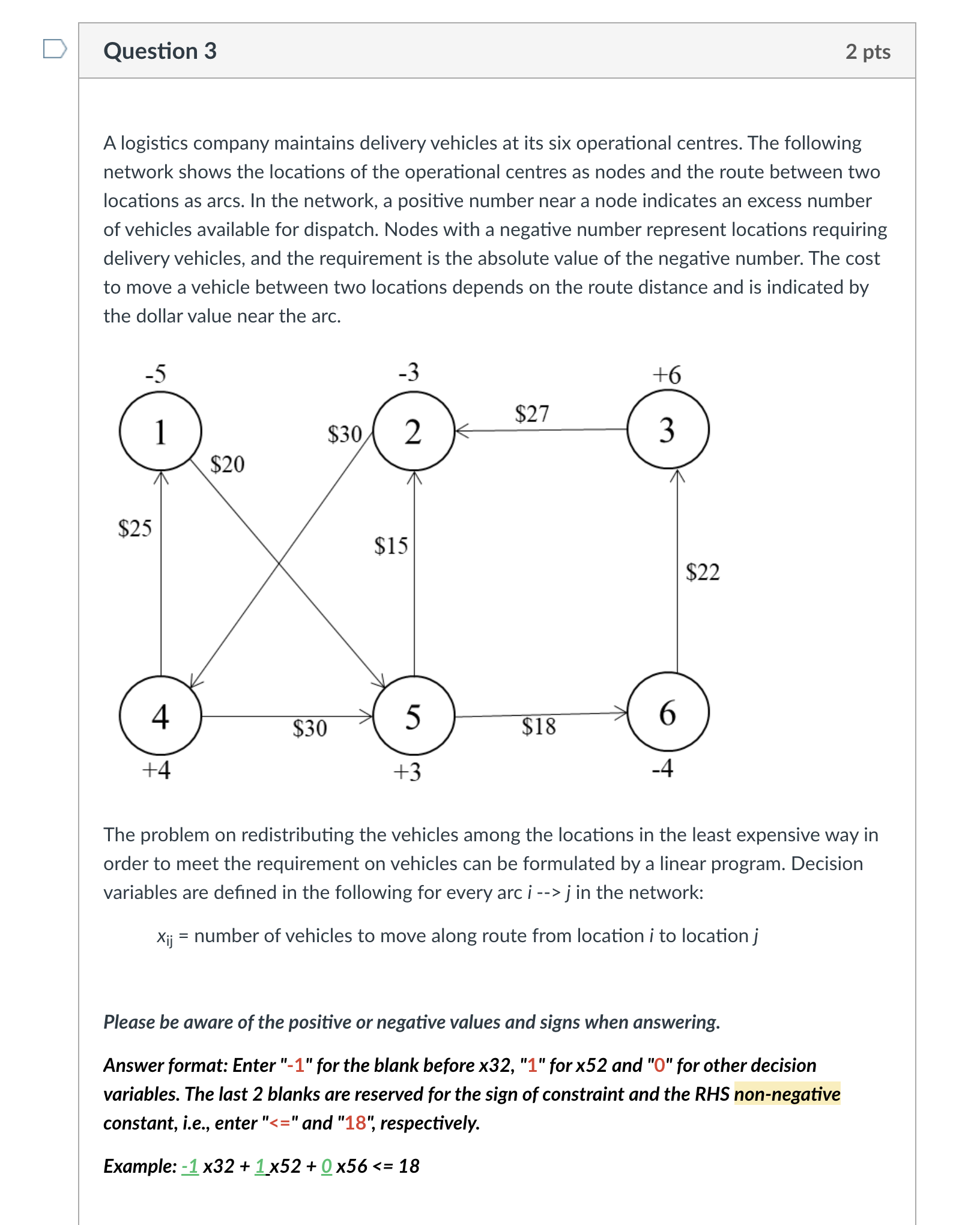 Solved Question 32 ﻿ptsA logistics company maintains | Chegg.com