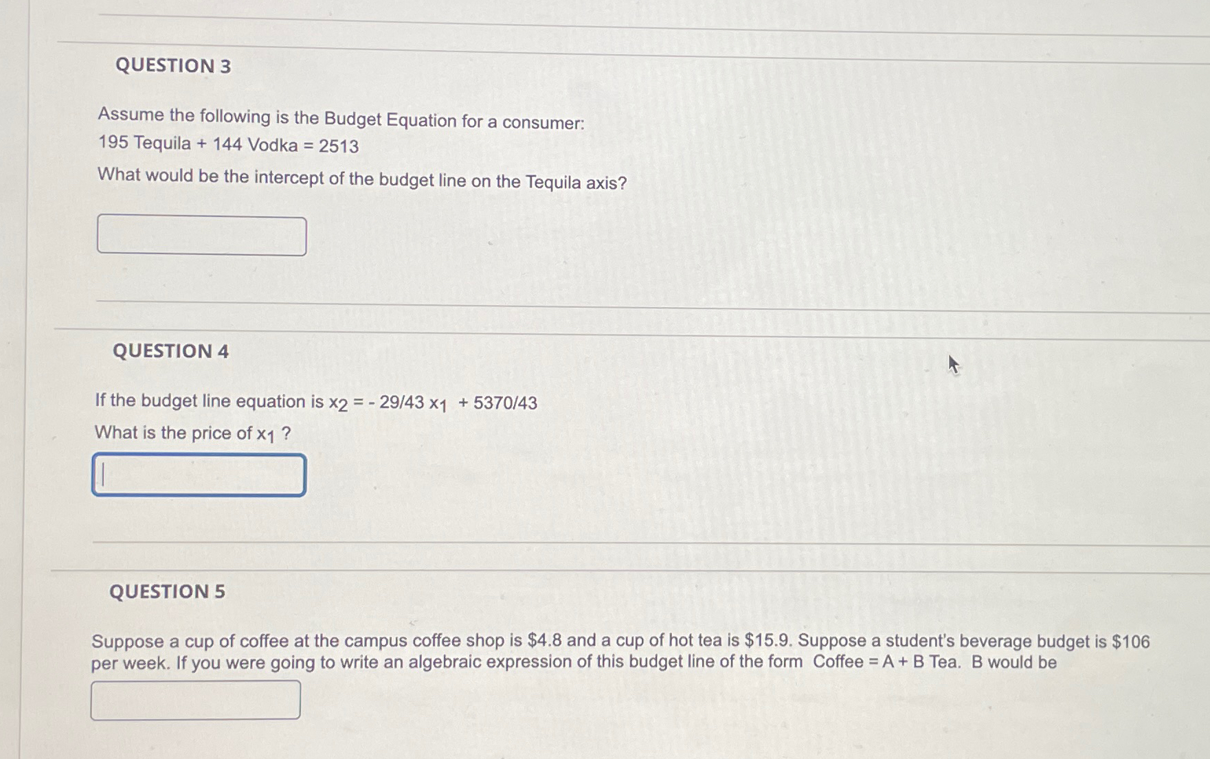 Solved QUESTION 3Assume the following is the Budget Equation | Chegg.com