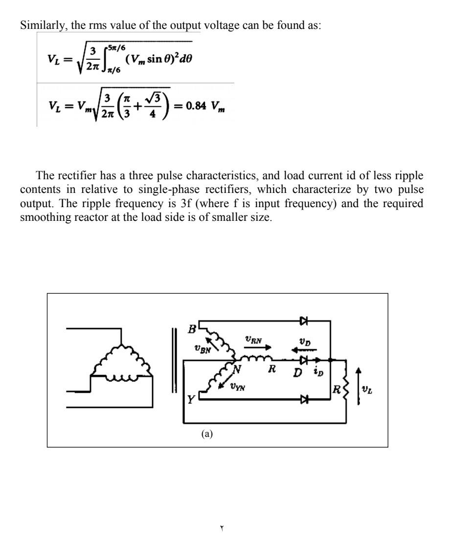 Solved Experiment No.7 Three-Phase half wave Uncontrolled | Chegg.com