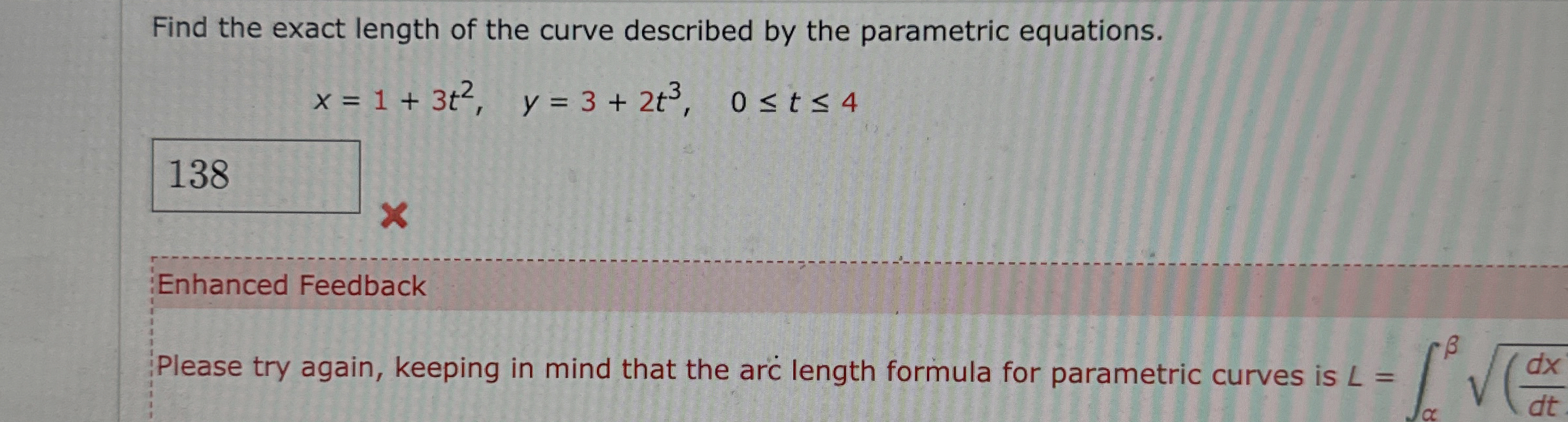 Solved Find the exact length of the curve described by the | Chegg.com