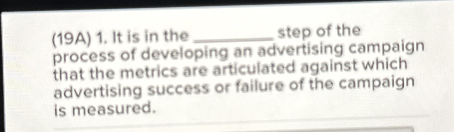 Solved (19A) 1. ﻿It is in the q, ﻿step of the process of | Chegg.com