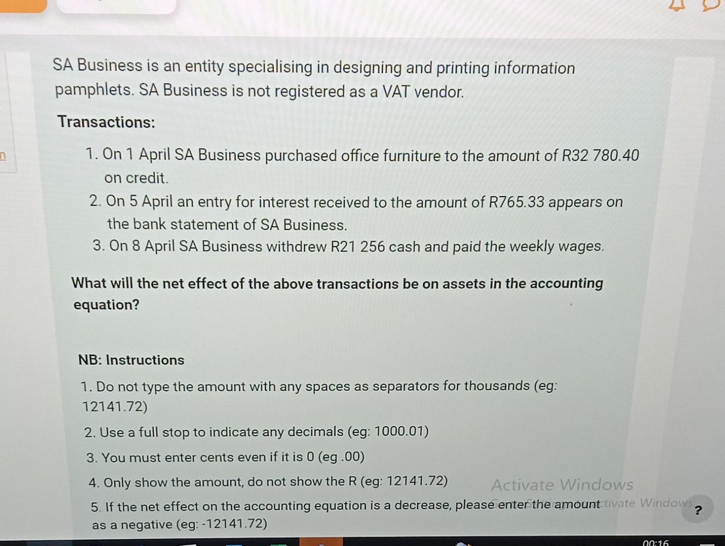 Solved SA Business is an entity specialising in designing | Chegg.com