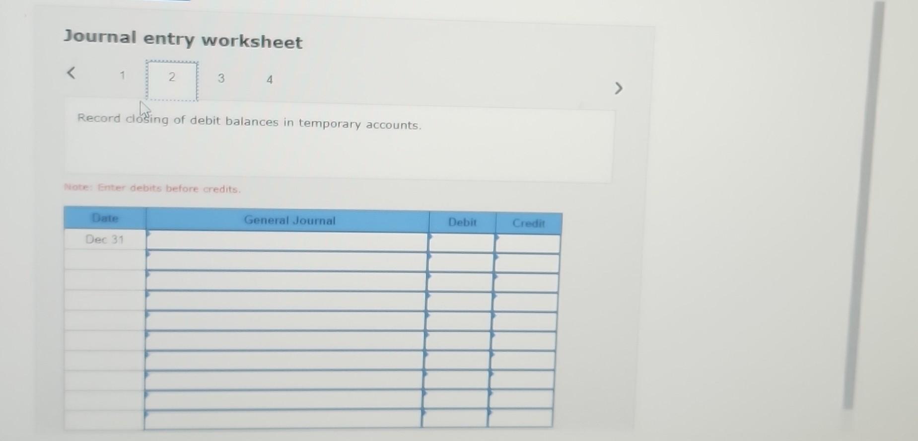 Solved The following list includes temporary accounts with | Chegg.com