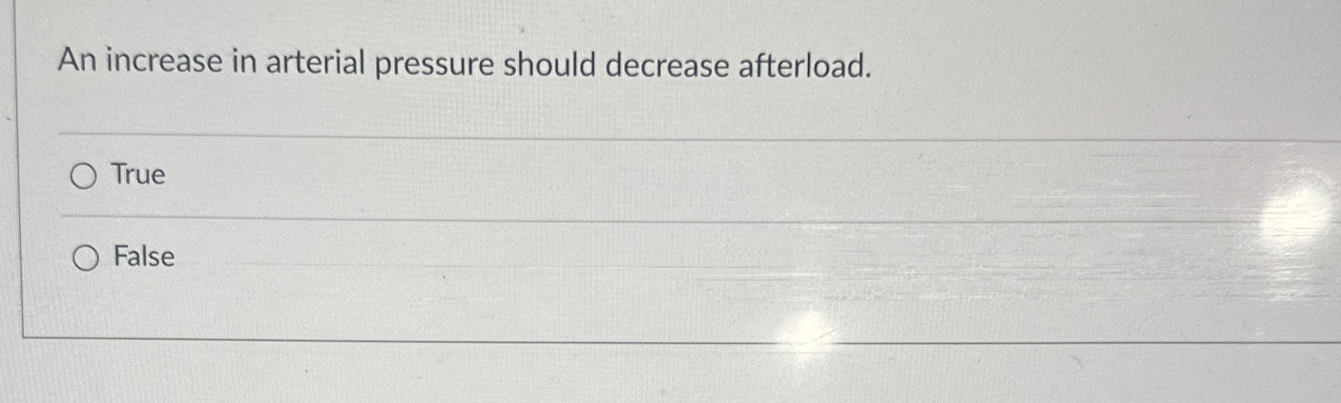 Solved An increase in arterial pressure should decrease | Chegg.com