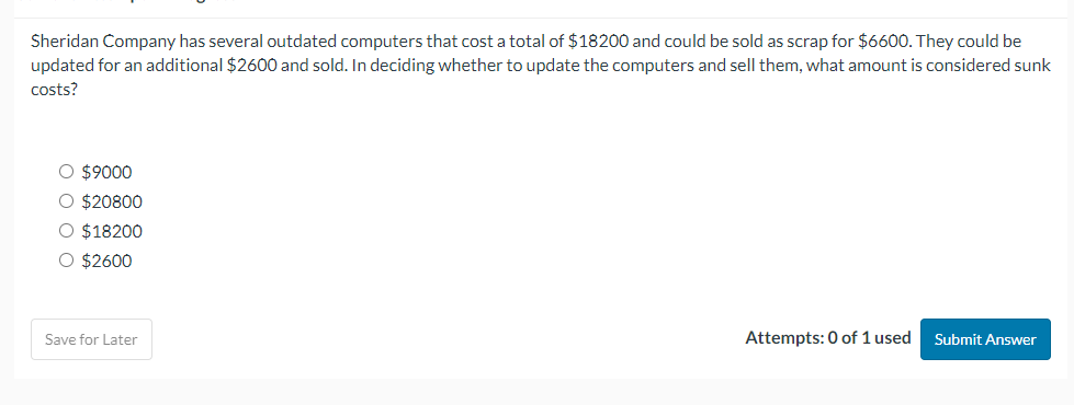 Solved Sheridan Company has several outdated computers that | Chegg.com
