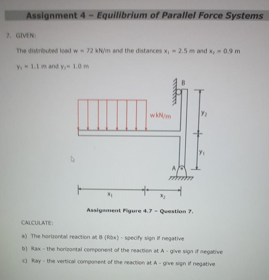 Solved Assignment 4 - Equilibrium of Parallel Force Systems | Chegg.com