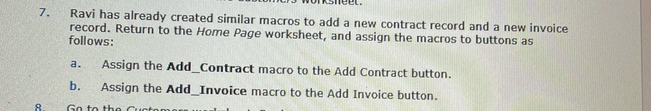 Ravi has already created similar macros to add a new | Chegg.com