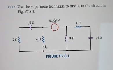 Solved 7.8.1 ﻿Use the supernode technique to find Io ﻿in the | Chegg.com