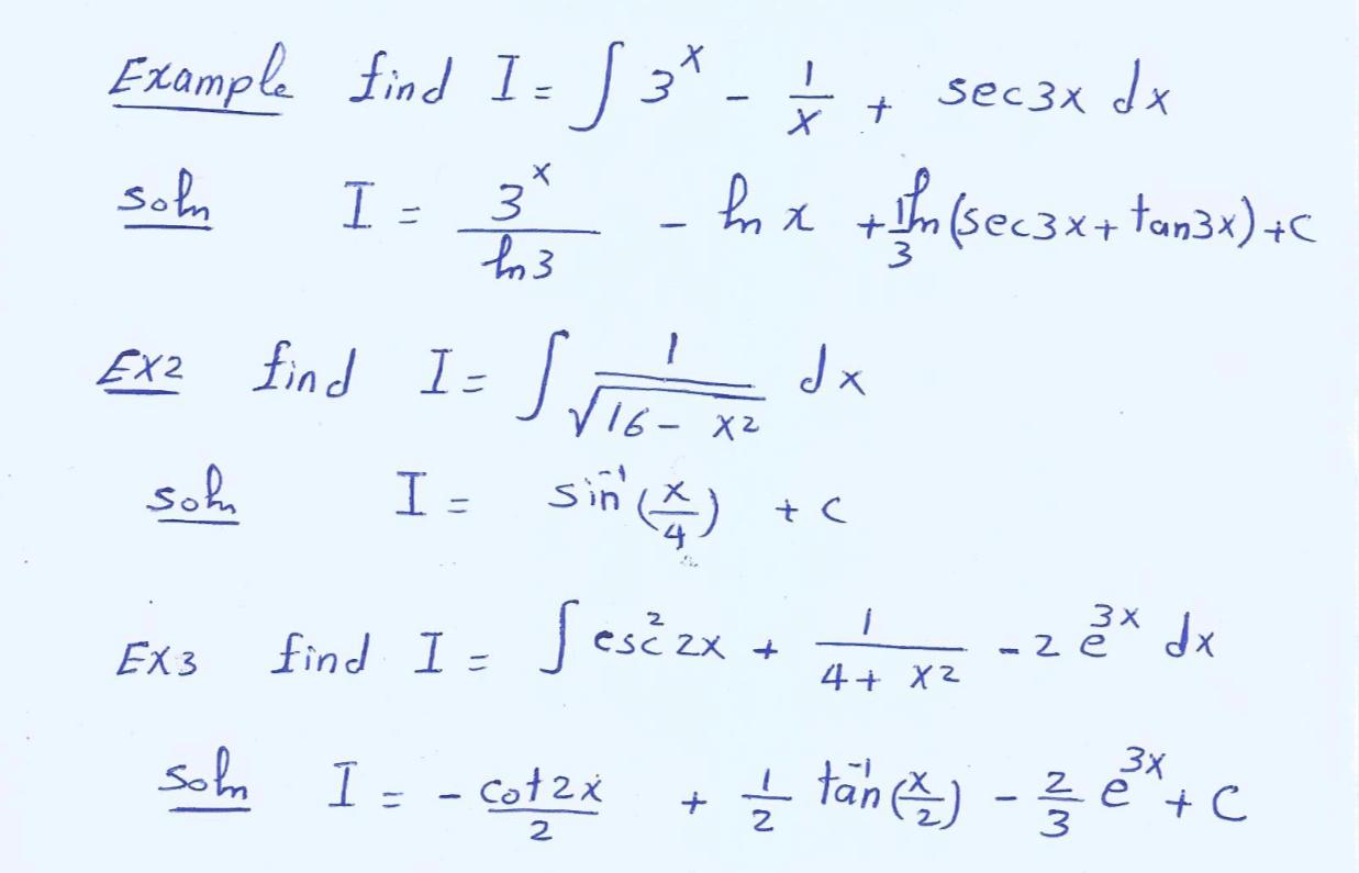 Solved Example find I=∫﻿﻿3x-1x+sec3xdxsoln | Chegg.com