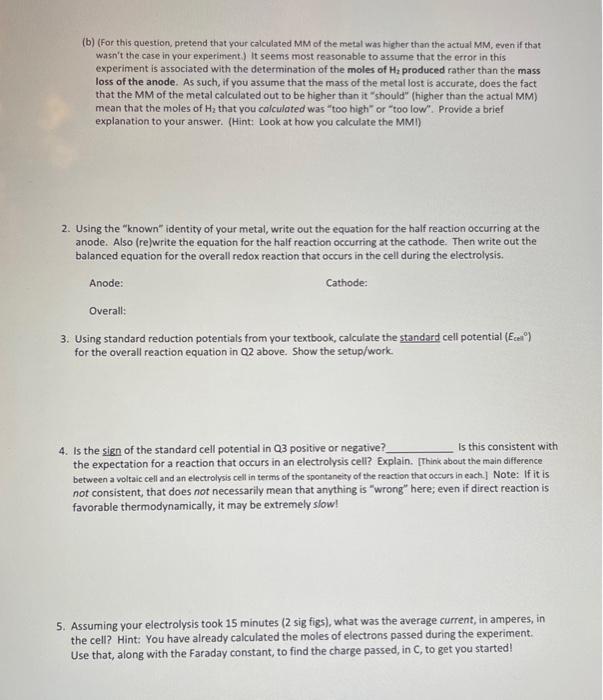 Solved please fill out everything. show work and please do | Chegg.com Solved please fill out everything. show work and please do | Chegg.com