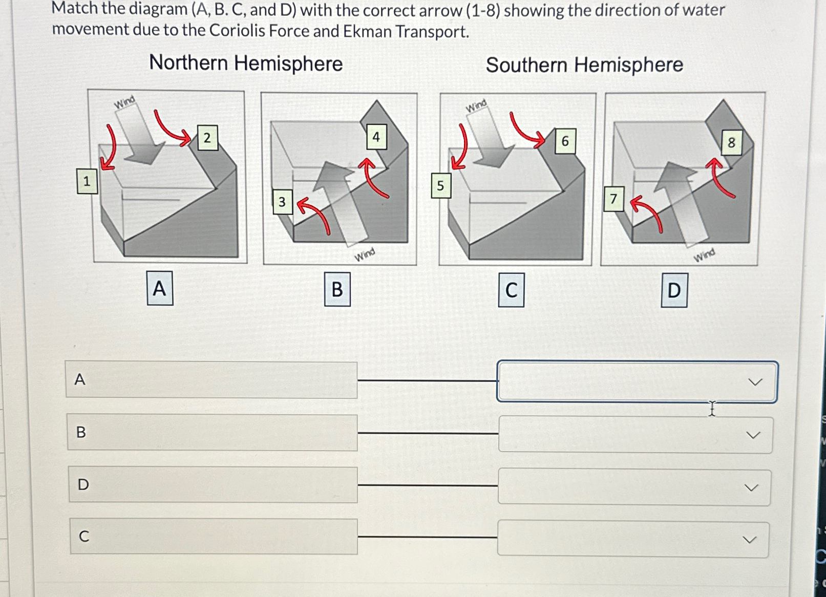 Match the diagram (A, ﻿B. ﻿C, ﻿and D) ﻿with the | Chegg.com