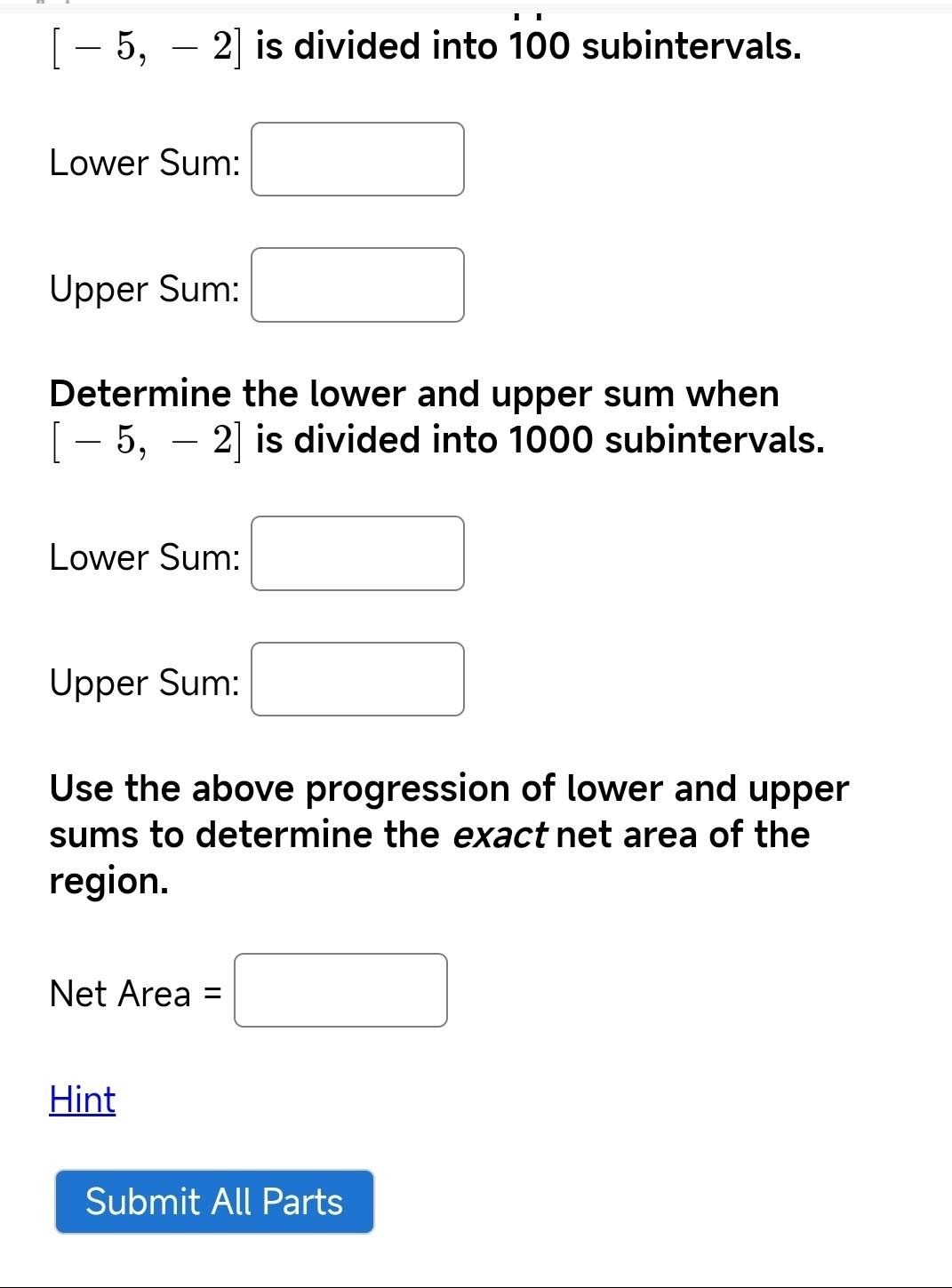 Solved Find the general lower and upper sums (in terms of n | Chegg.com