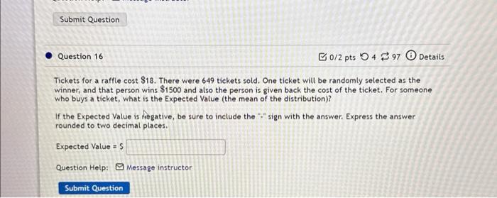 Solved Tickets for a raffle cost $18. There were 649 tickets | Chegg.com