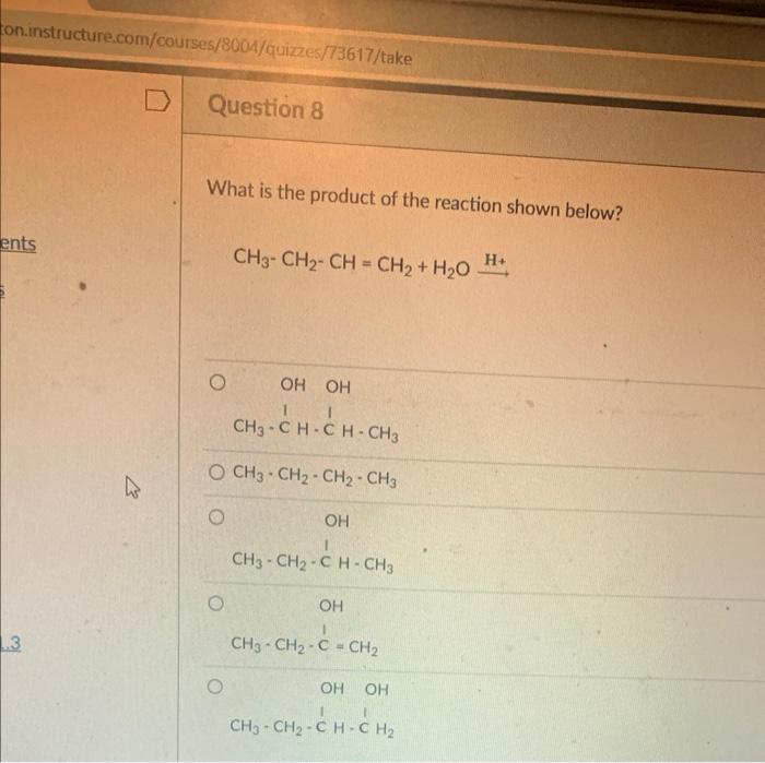 [Solved]: What is the product of the reaction shown below?