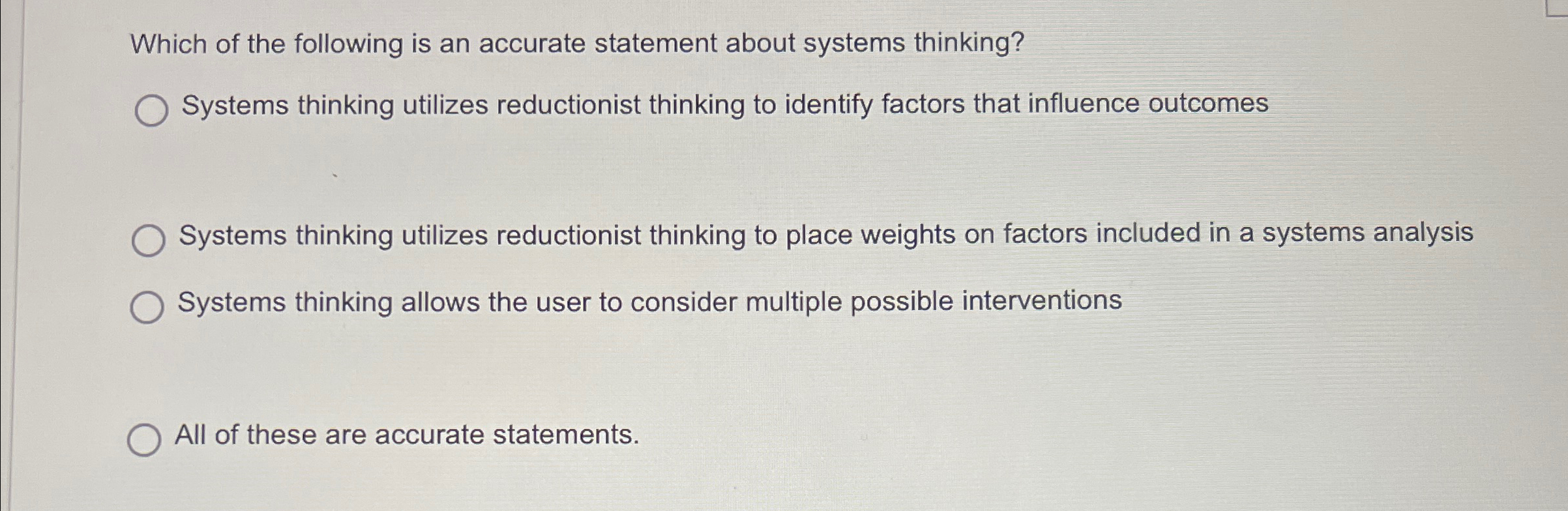 Solved Which of the following is an accurate statement about | Chegg.com