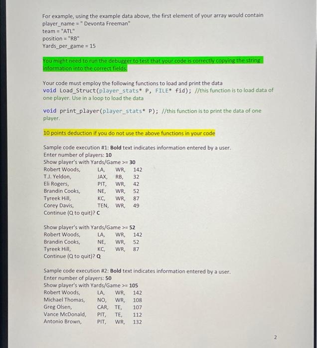 Sample code execution $2 : Bold text indicates | Chegg.com