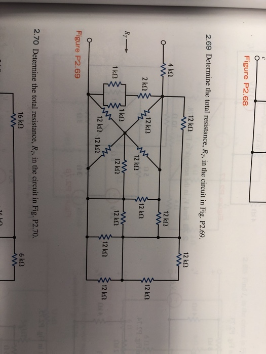 Solved Figure P2.68 2.69 Determine the total resistance, Ry, | Chegg.com