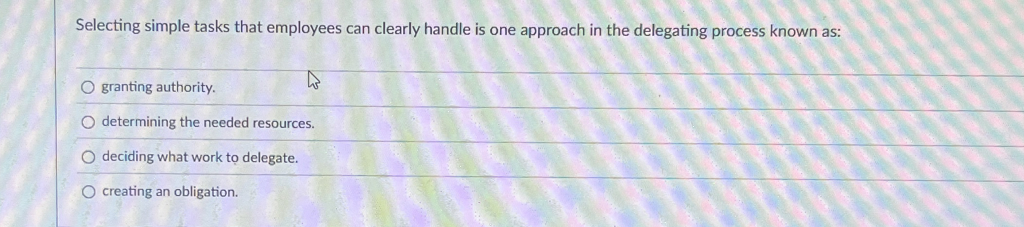 Solved Selecting simple tasks that employees can clearly | Chegg.com