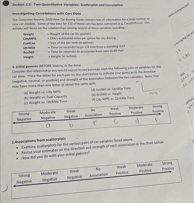 3. Compute correlations for each pair The correlation | Chegg.com