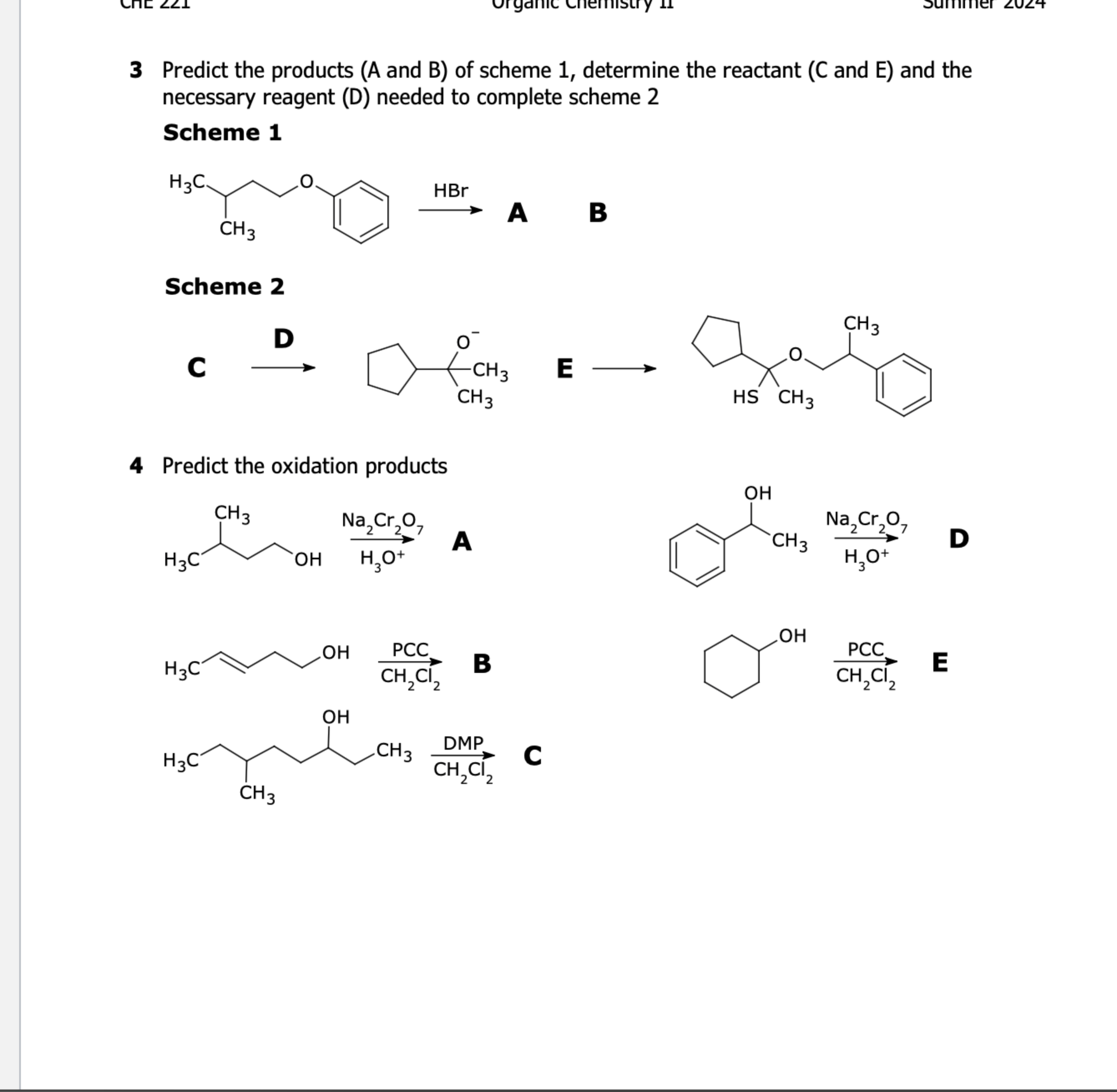 Solved Predict the products (A and B) ﻿of scheme 1, | Chegg.com