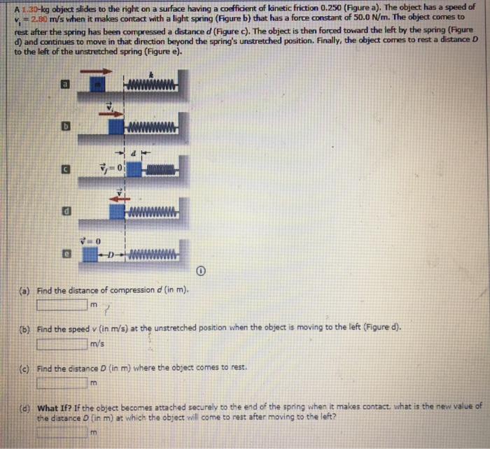 Solved A 1.30-kg object slides to the right on a surface | Chegg.com