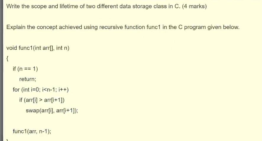 Solved Write the scope and lifetime of two different data | Chegg.com