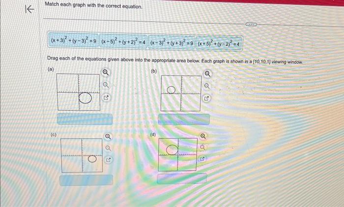Solved Match each graph with the correct equation. | Chegg.com