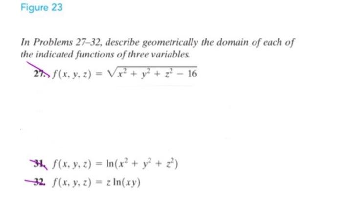 Solved In Problems 27 32 Describe Geometrically The Domain